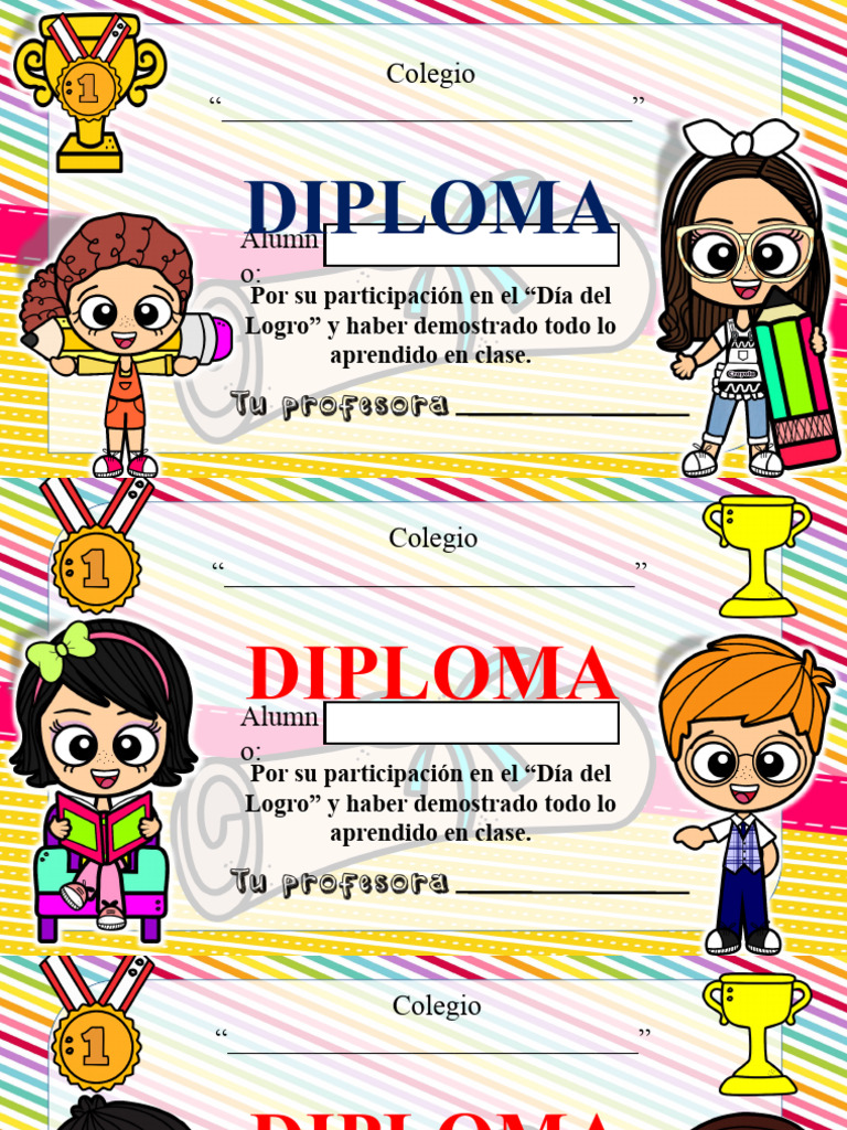Diplomas Día Del Logro | PDF