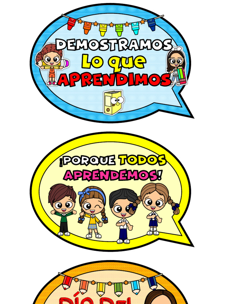 Letreros Dia Del Logro | PDF