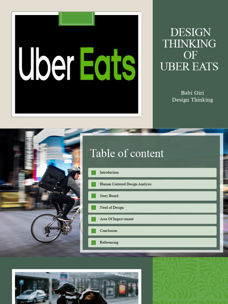 Uber Eats Design Thinking Analysis | PDF | Computing