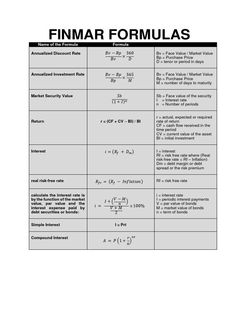 FinMar_FORMULA | PDF