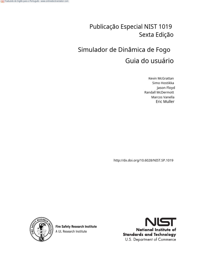 FDS User Guide (001-068) .En - PT | PDF | Simulação de computador ...