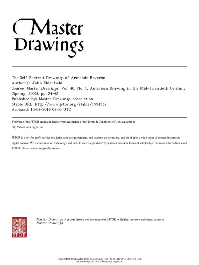 Master Drawings Association Master Drawings: This Content Downloaded ...