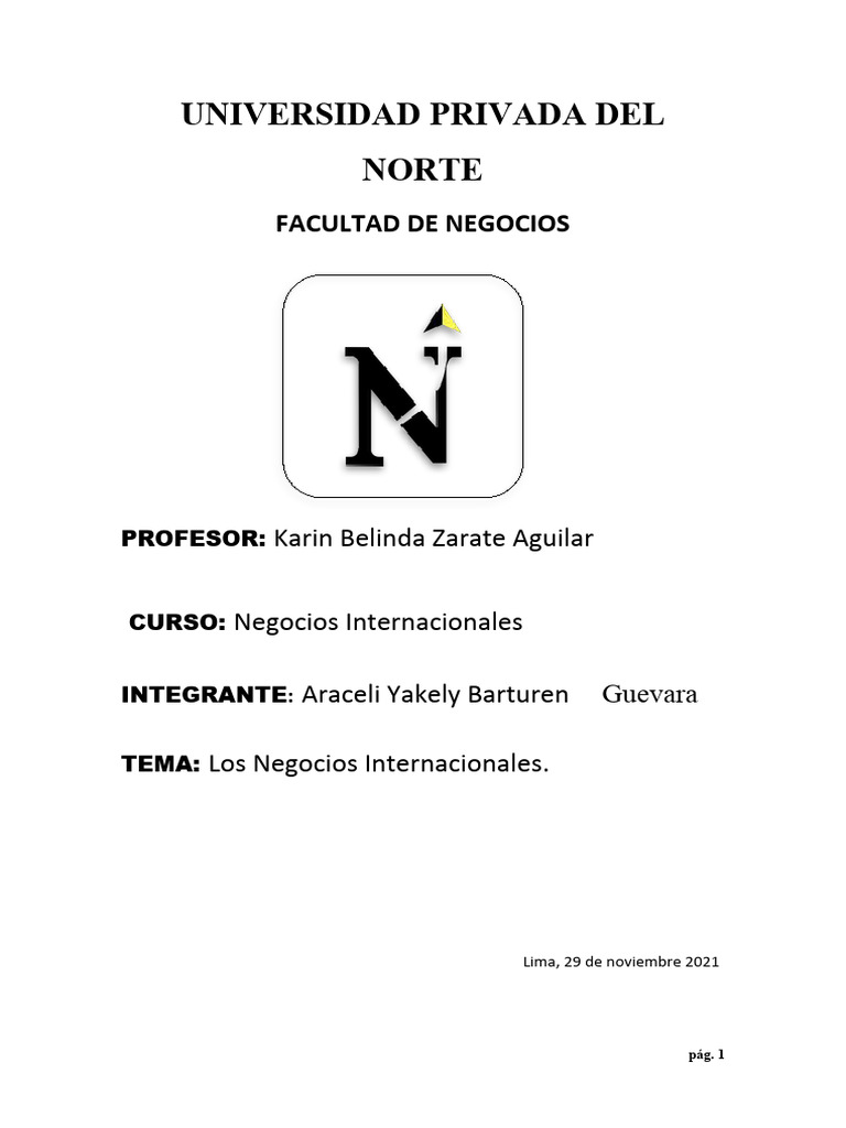 Negocios Internacionales | PDF