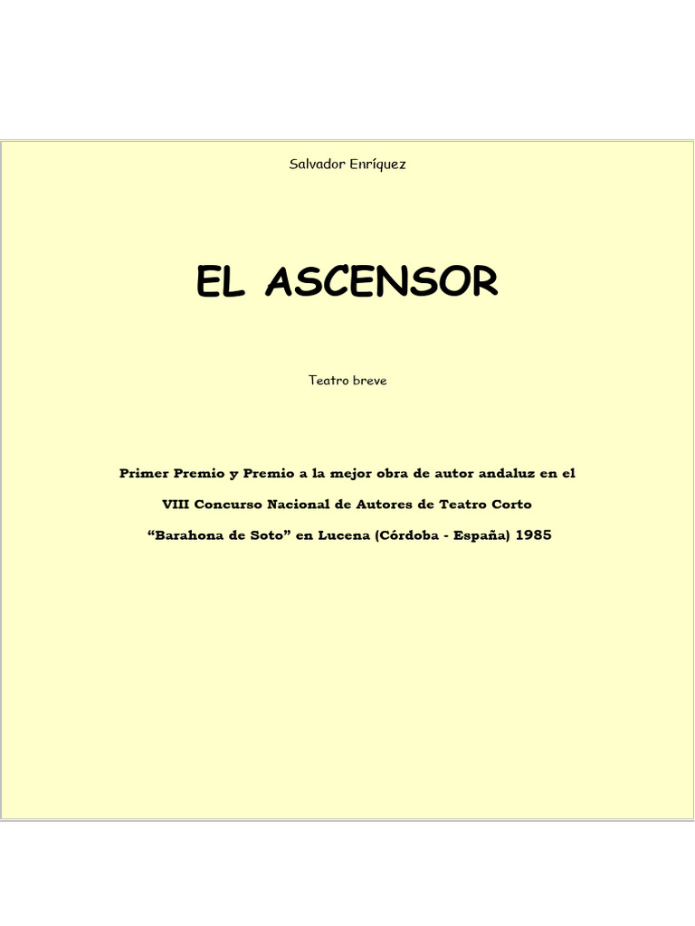 El Ascensor | PDF