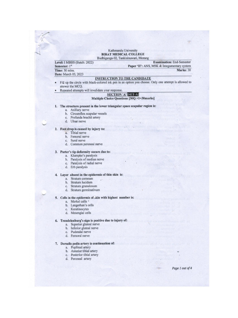 Past Questions | PDF