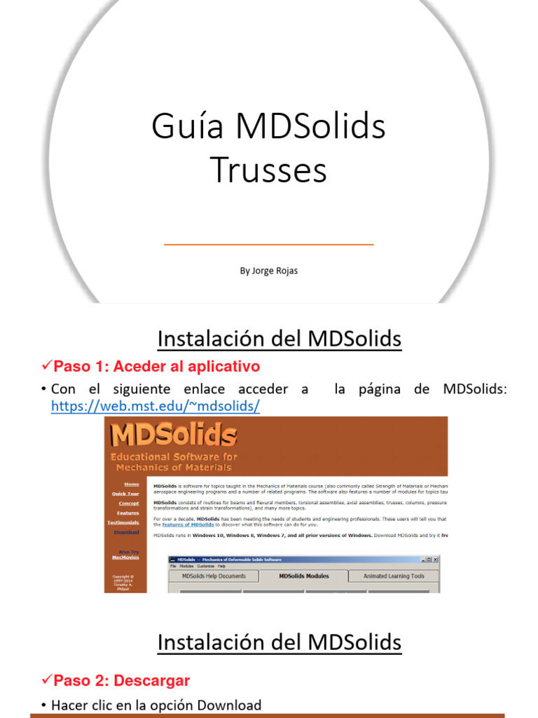 Guia Mdsolids Estructuras | PDF