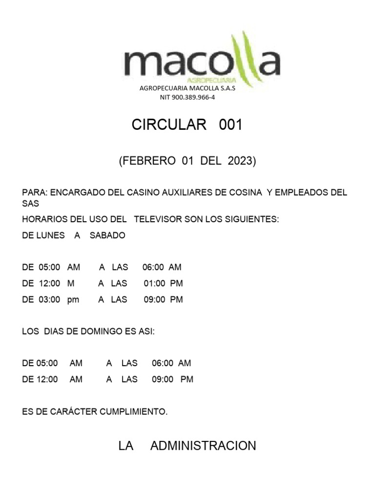 documento con logotipo de macolla | PDF