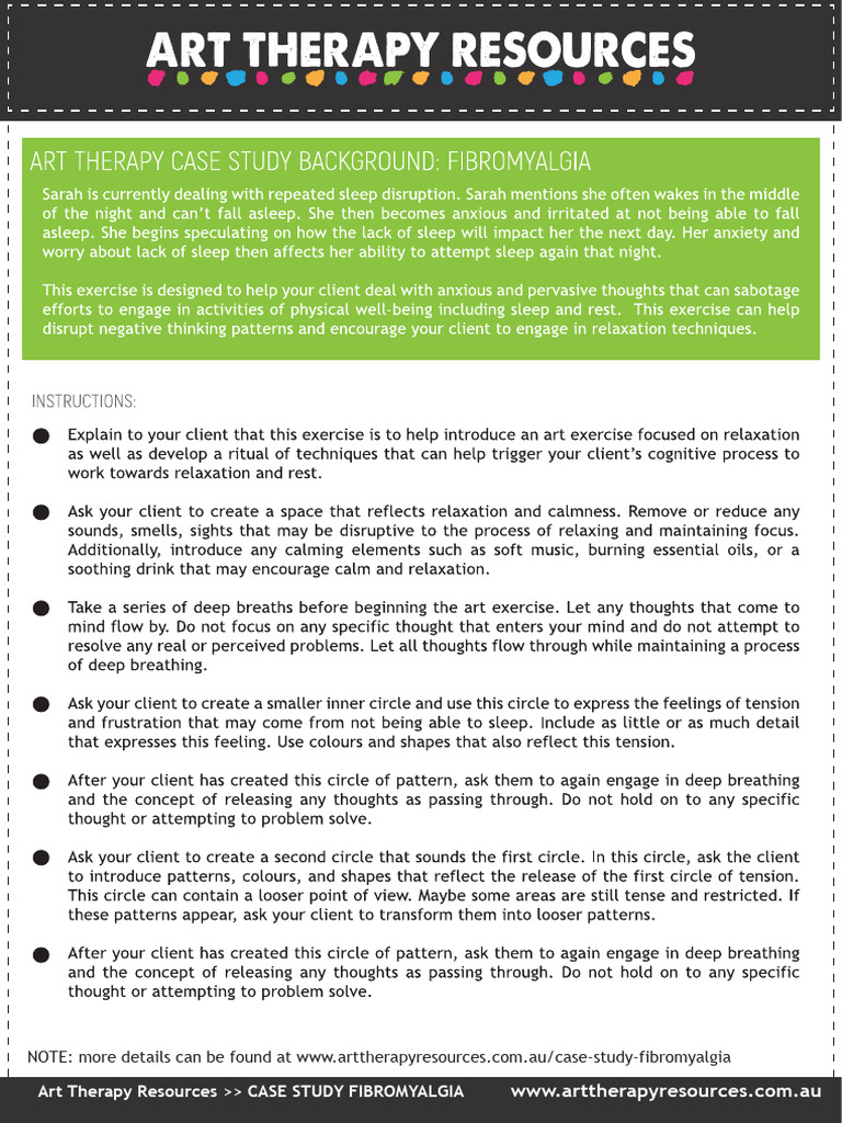 Fibromyalgia Art Therapy Case Study | PDF