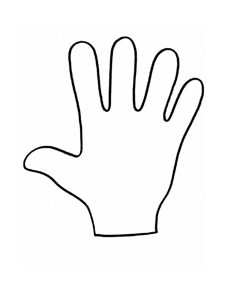 Molde de Mano para Actividad TACTO | PDF