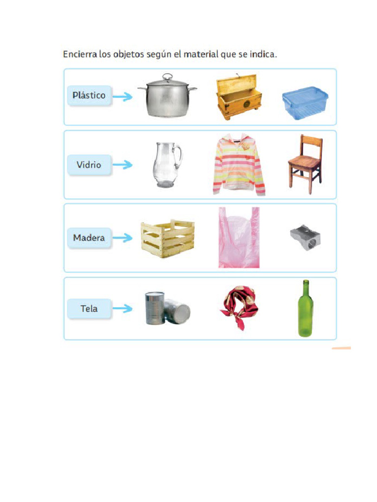 Ficha Los Materiales | PDF