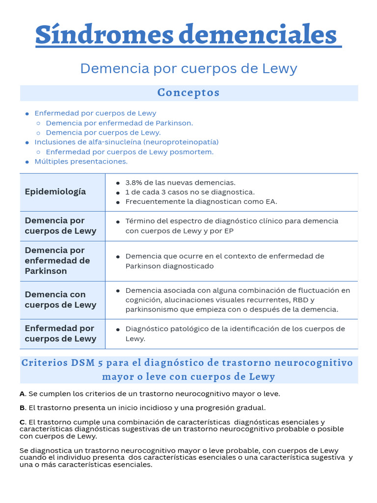 Demencia por cuerpos de Lewy | PDF