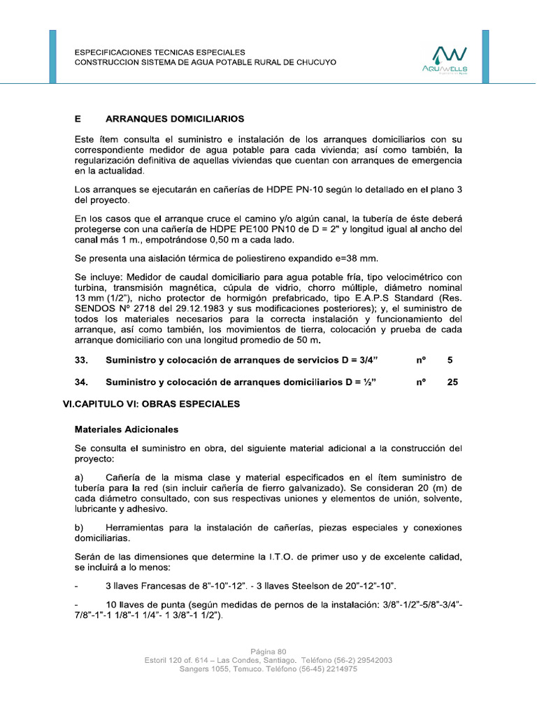 Materiales Adicionales Chucuyo | PDF