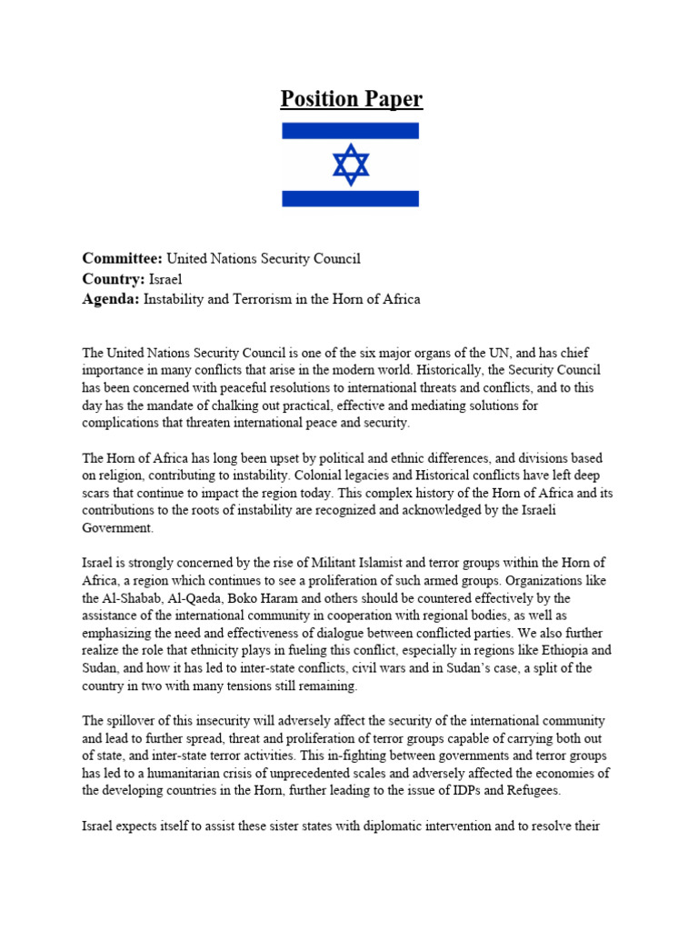 Position_Paper_Israel_UNSC_LGSMUN | PDF