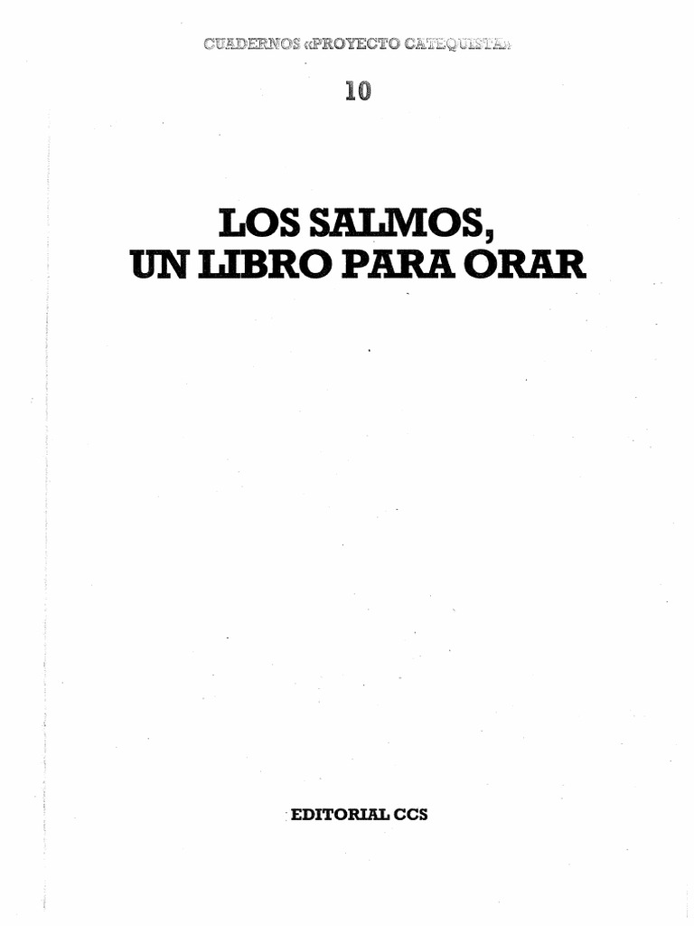 LOS SALMOS - UN LIBRO PARA ORAR | PDF