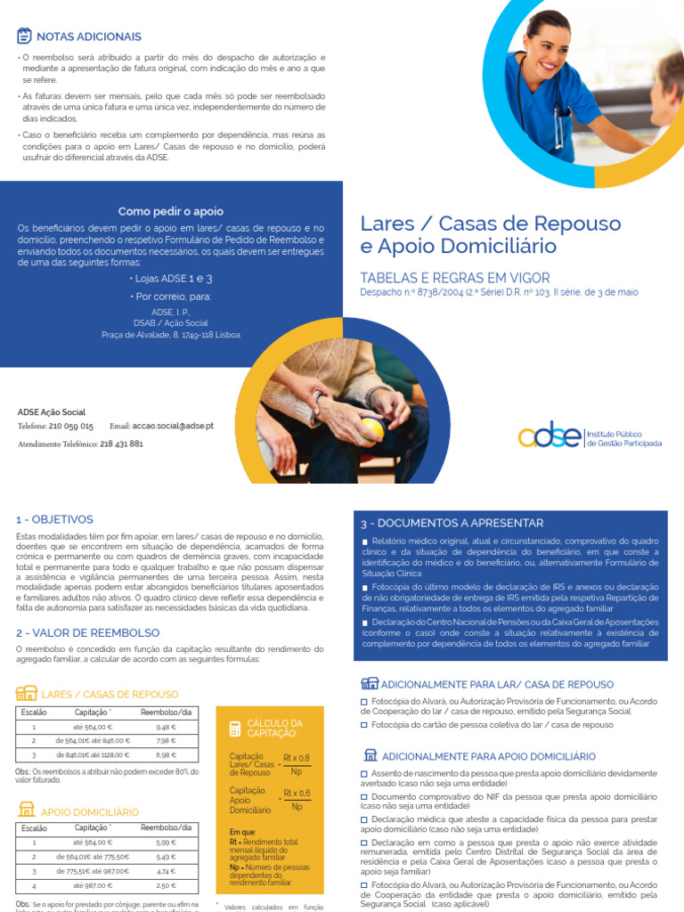 Apoio ADSE para Lares e Domicílio | PDF