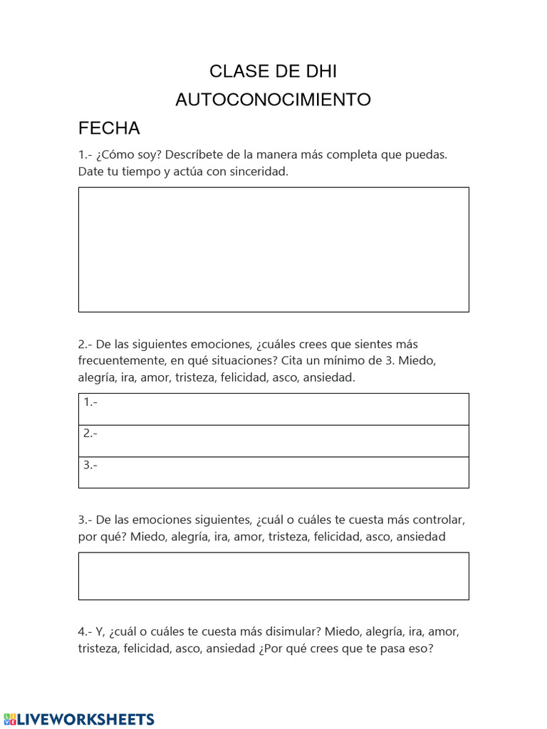 Autoconocimiento Emocional | PDF