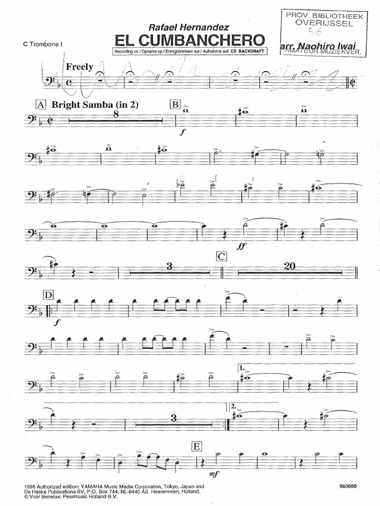 El Cumbanchero - C Trombone 1 | PDF