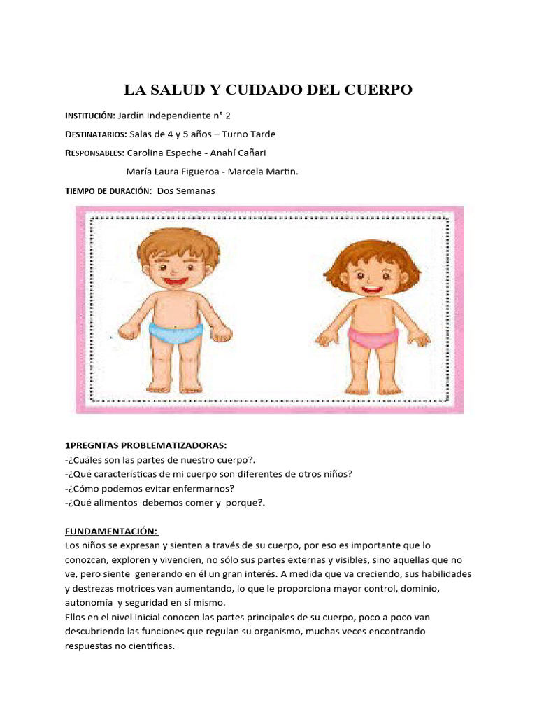 Planificacion Del Cuerpo | PDF