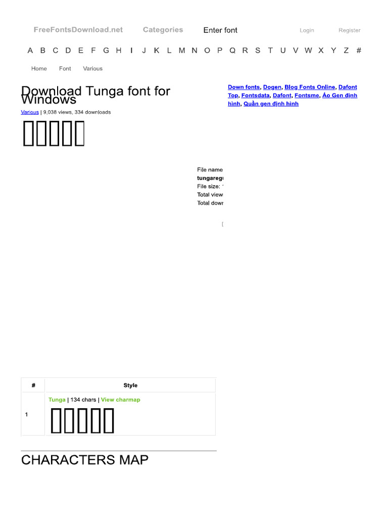 Download free Tunga font, free Tunga Regular | PDF