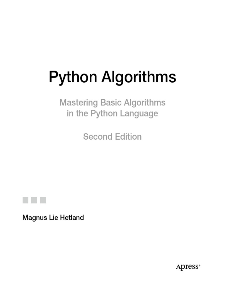 2014 Bookmatter PythonAlgorithms | PDF