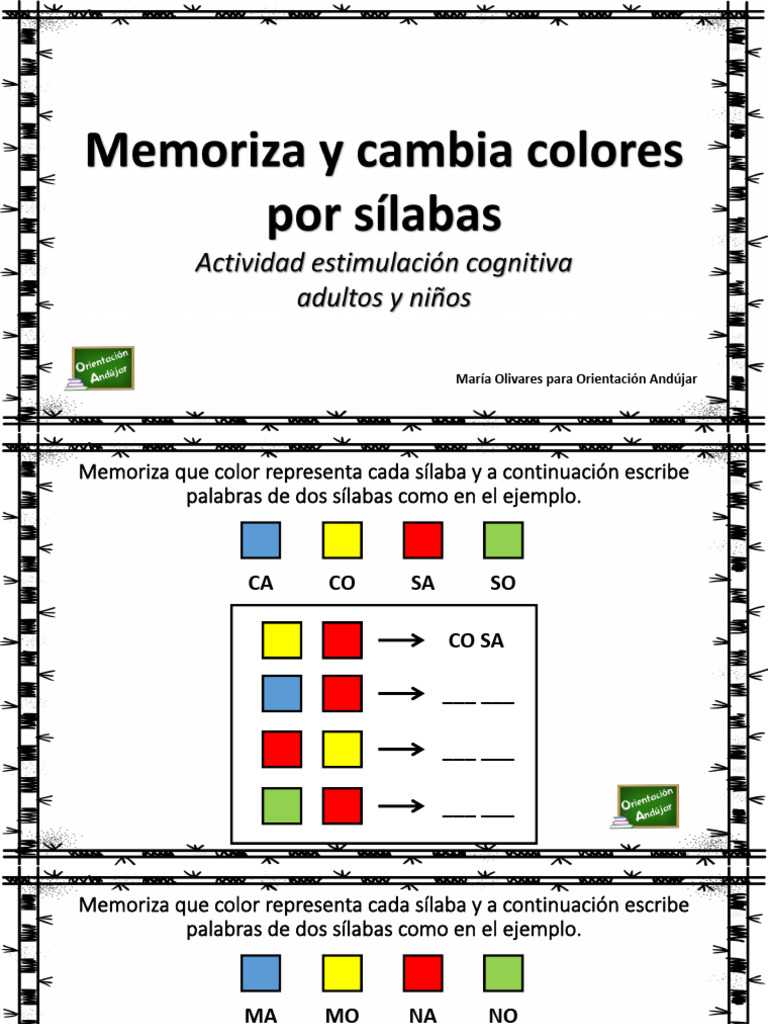 Cambiar Colores Por Silabas Kinder | PDF