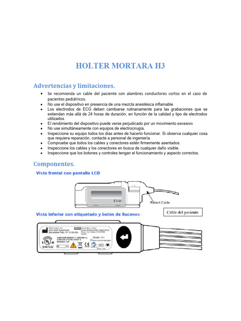 Holter | Descargar gratis PDF | Conector eléctrico | Informática