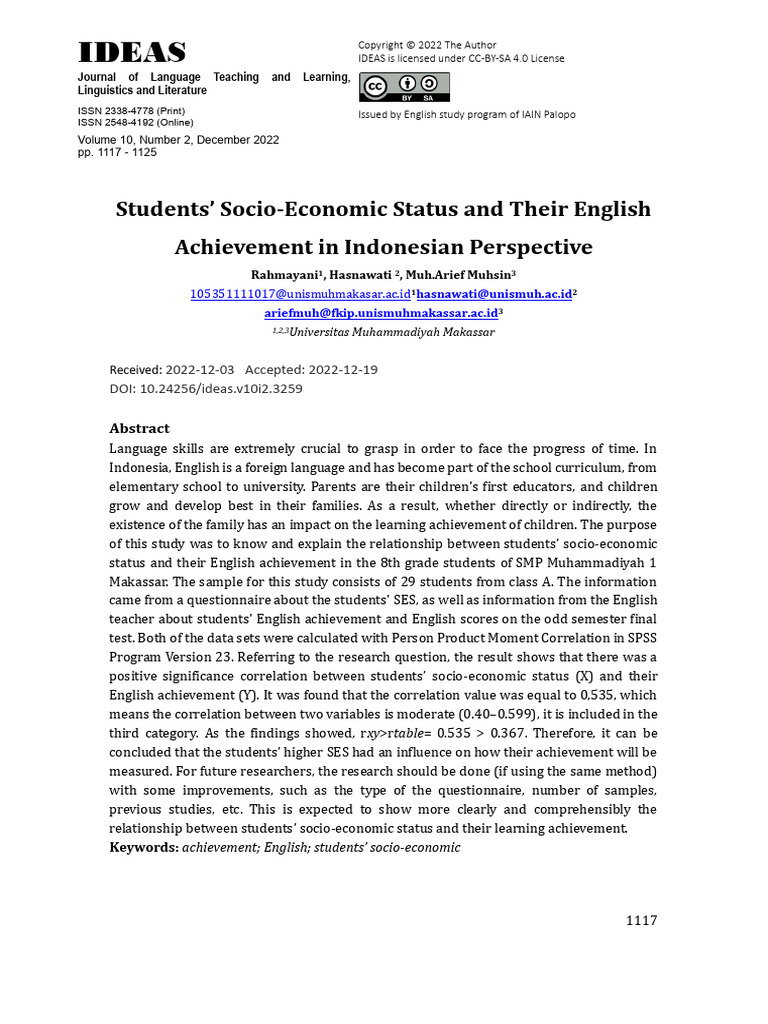 3259 11191 1 PB | PDF | Socioeconomic Status | Normal Distribution