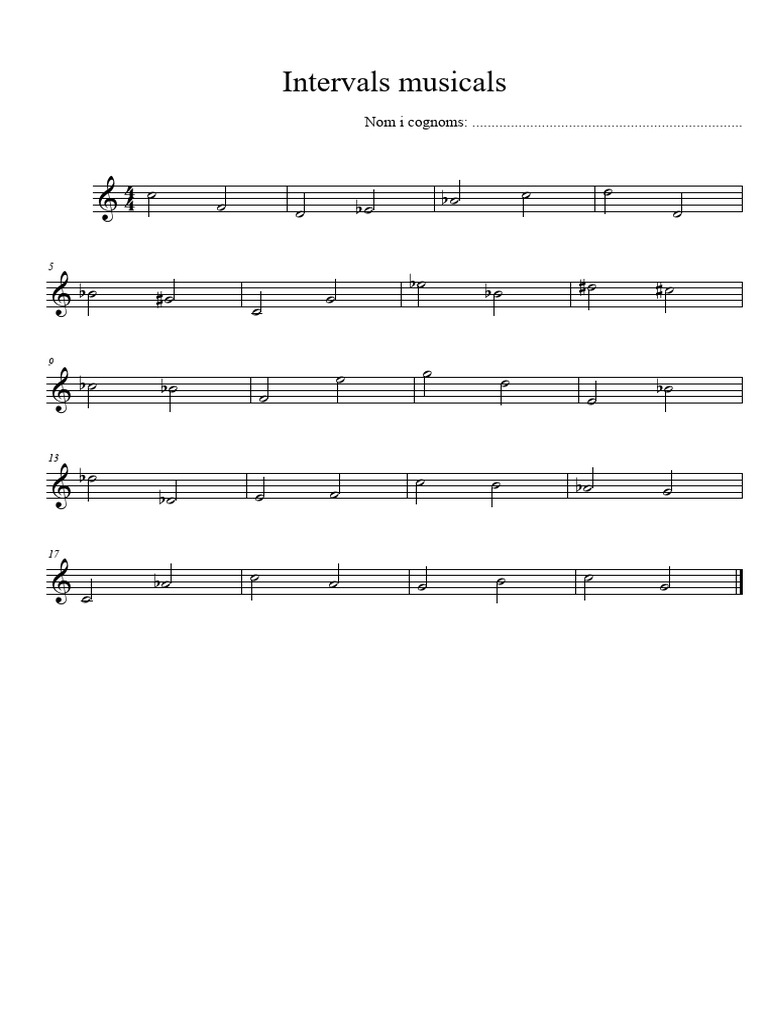 Intervals_Musicals | PDF