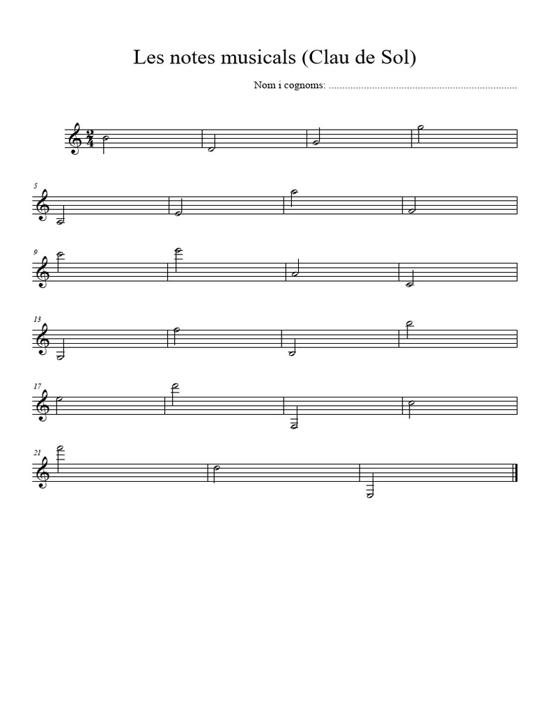 Notes Clau Sol | PDF