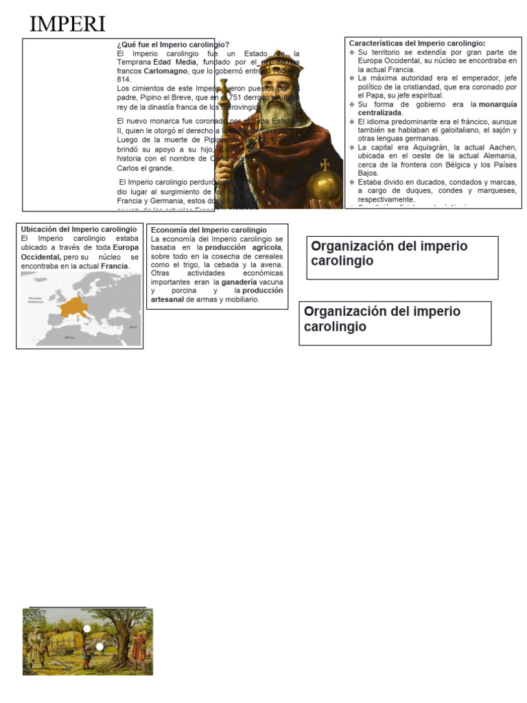 Infografia Imperio Carolingio | PDF | Carlomagno | Edades medias