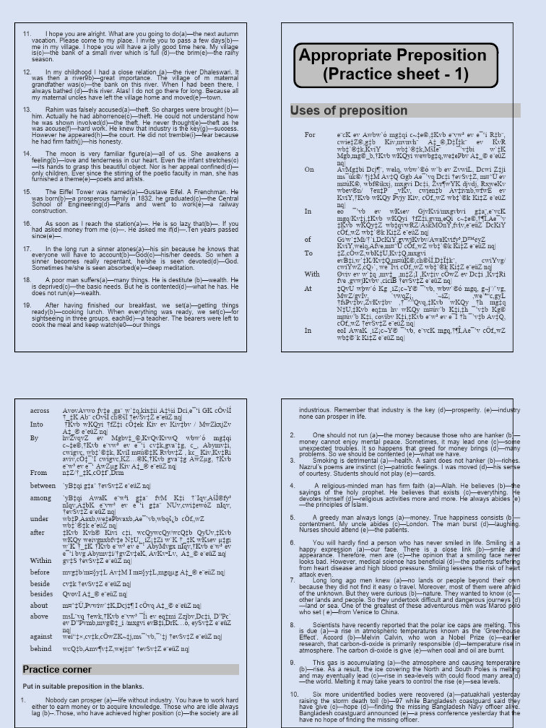 Preposition Final | PDF | Sin