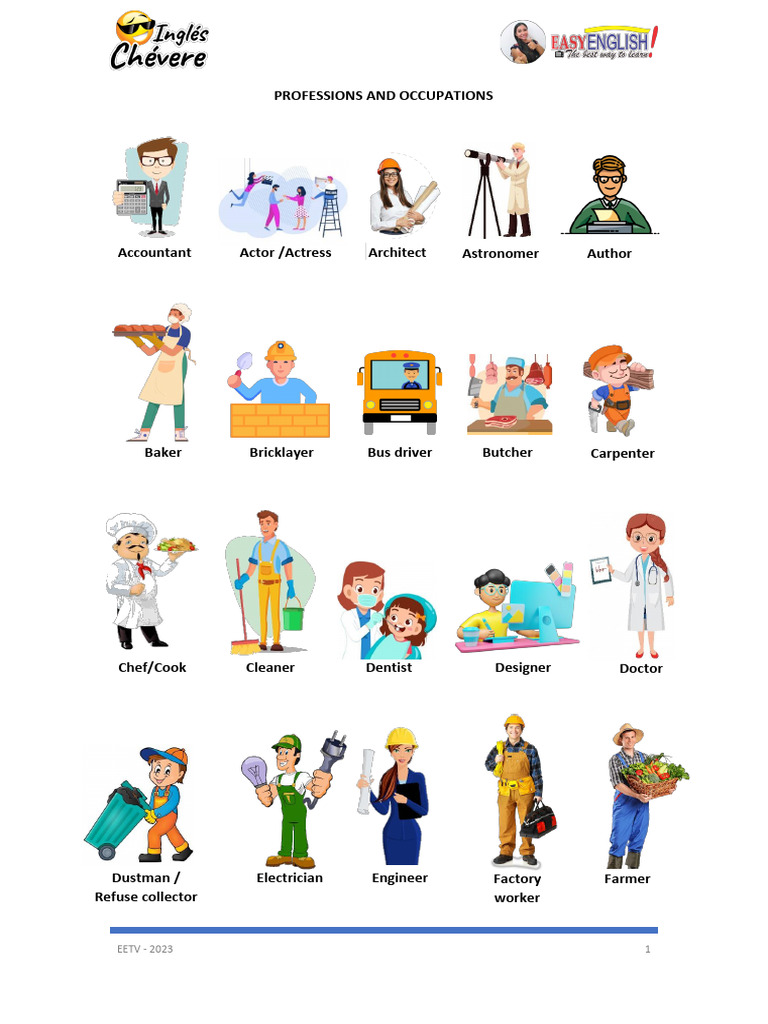 Lección 5 - Occupations and Professions - Eetv | PDF