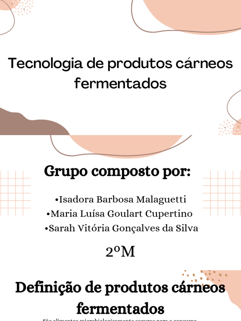 Tecnologia de Carnes Fermentadas | PDF