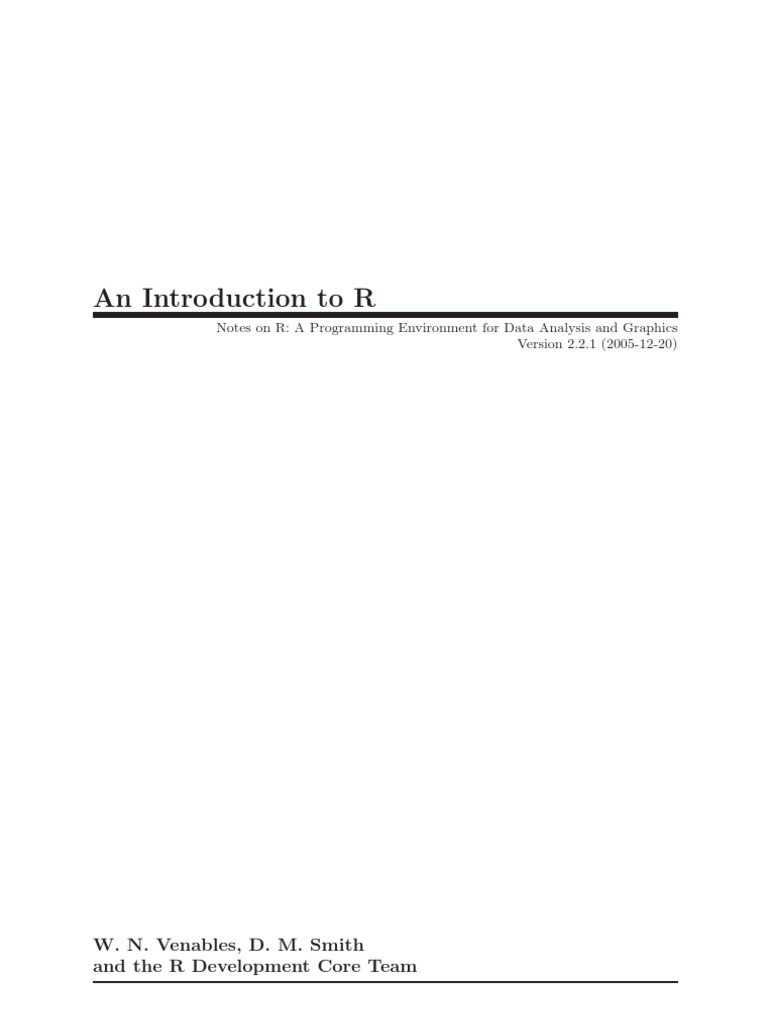 R Intro | PDF | R (Programming Language) | Command Line Interface