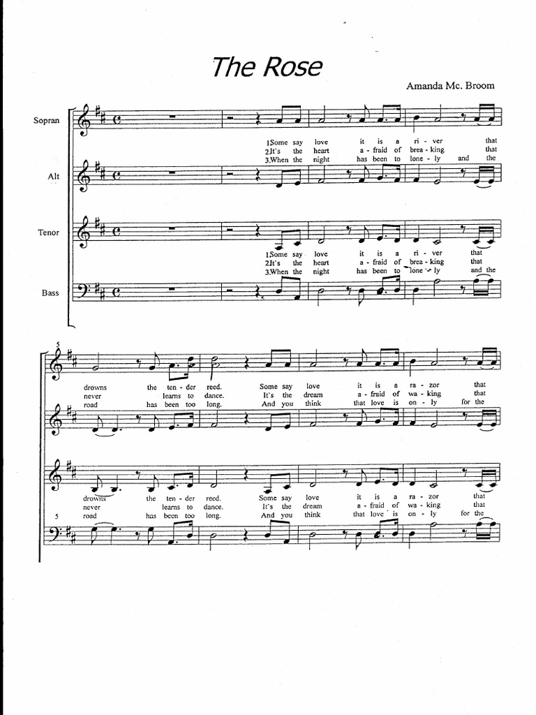 The Rose SATB | PDF