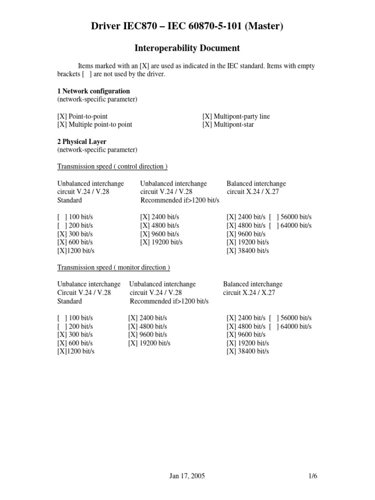IEC 60870-5-101 Driver Overview | PDF | Bit Rate | Bit