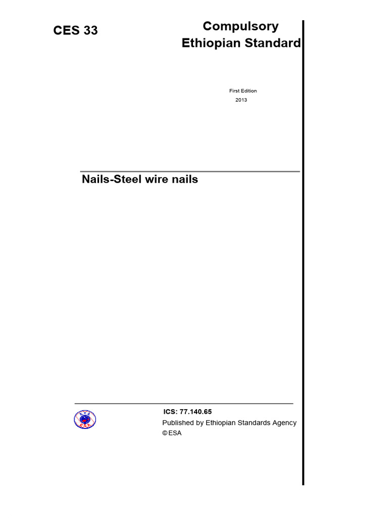 CES 33-2013, Nails Steel Wire Nails | PDF