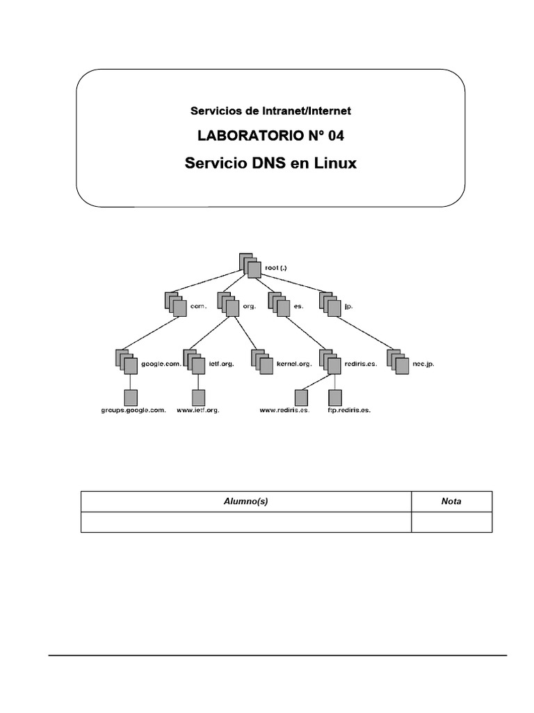 Configuración DNS en Linux: Guía Práctica | PDF | sistema de nombres de ...