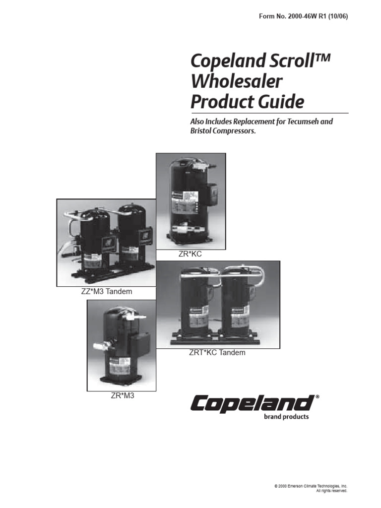 Copeland Scroll Catalog | PDF