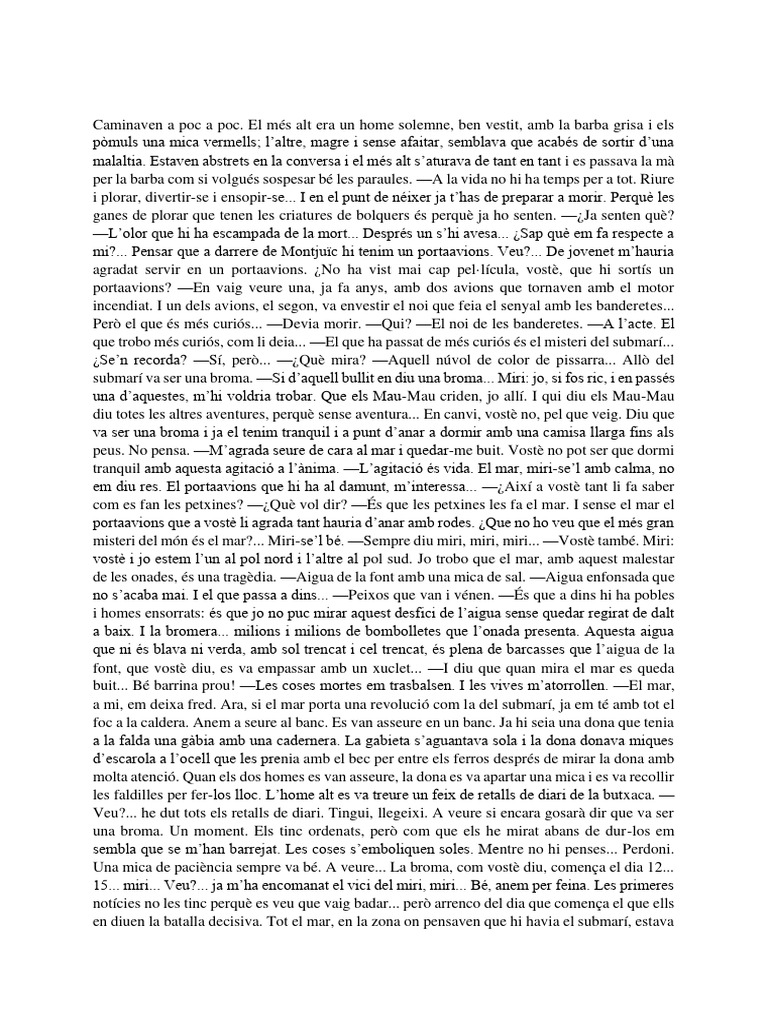 Narració Inacabada Català | PDF