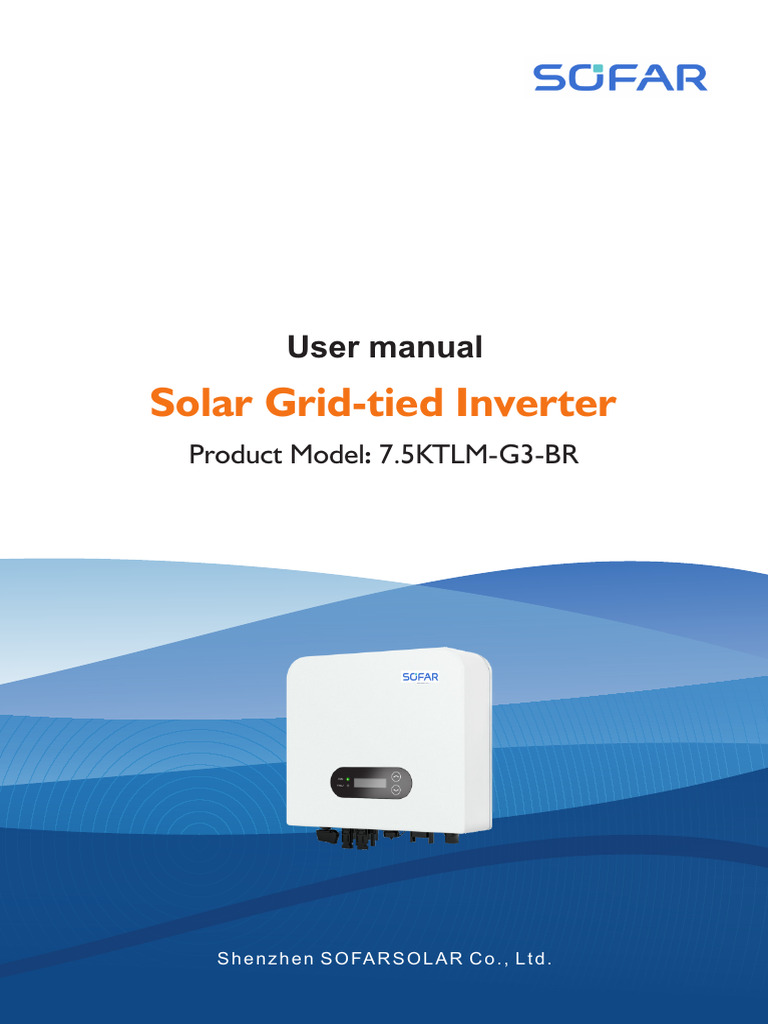 Manual SOFAR - 7.5KTLM | PDF