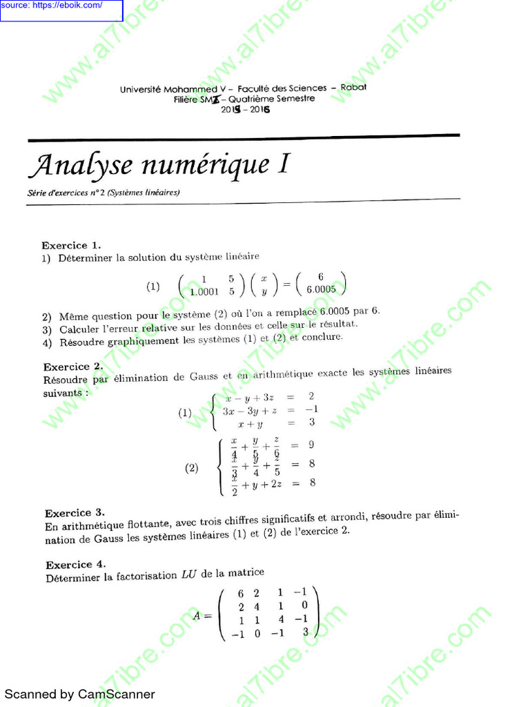 Analyse Numerique TD2 | PDF