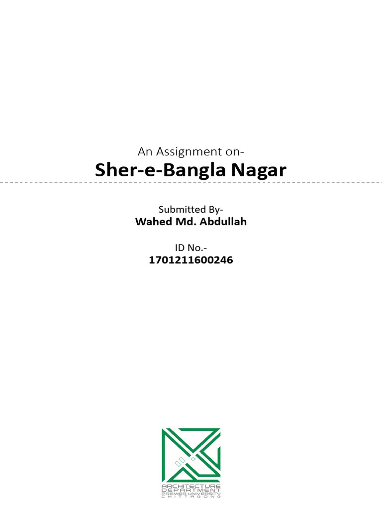An Assignment On-Sher-E Banglanagar | PDF