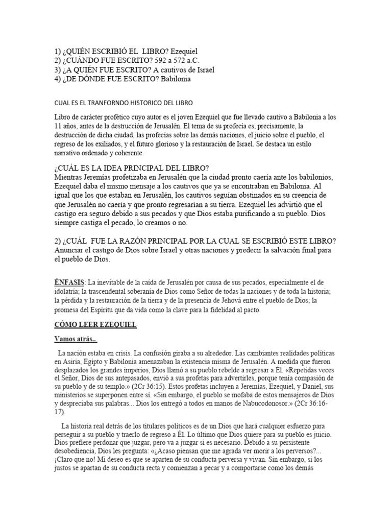 Libro De Ezequiel Pdf