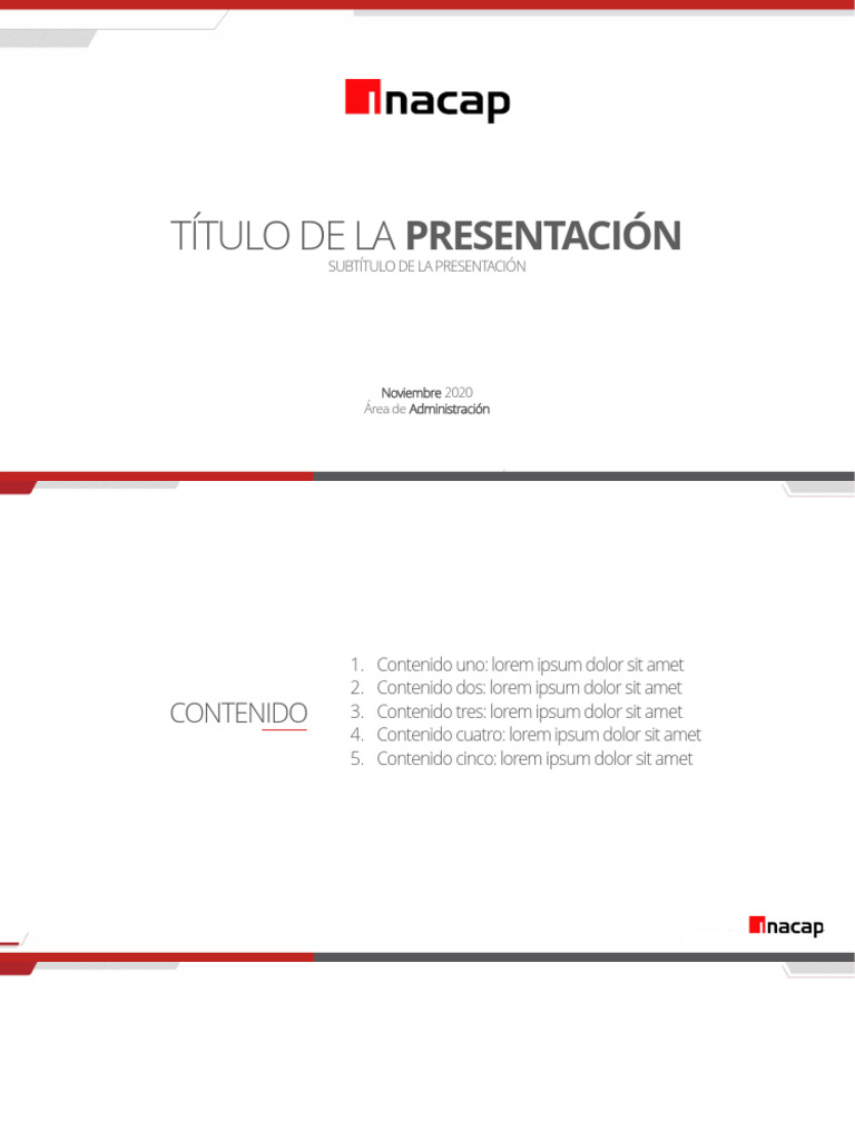 Template Presentaciones INACAP - Taller | PDF