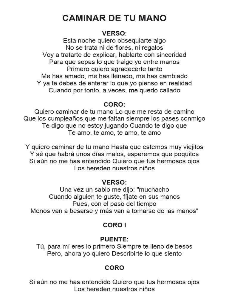 Caminar de Tu Mano | PDF