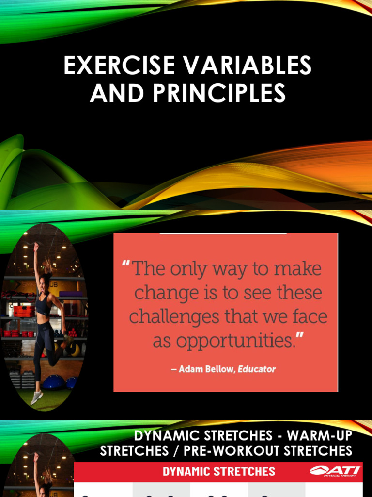 Exercise Variables and Principles | PDF | Physical Fitness | Skeletal ...