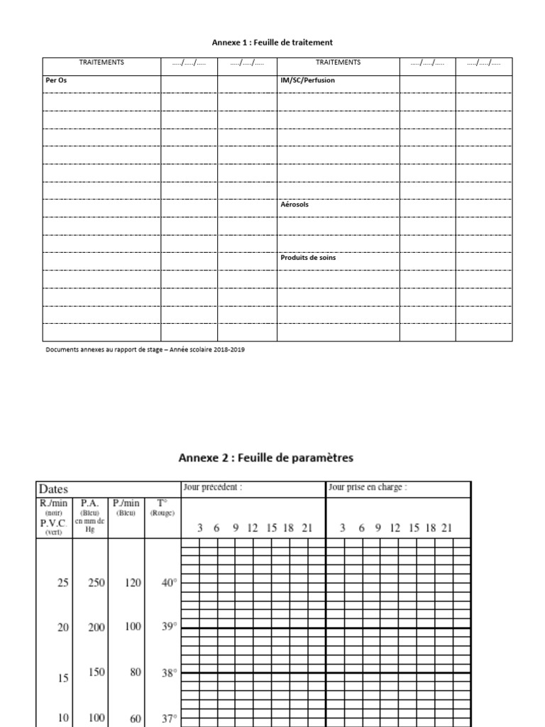 Feuilles Annexes Au Rapport(1) | PDF