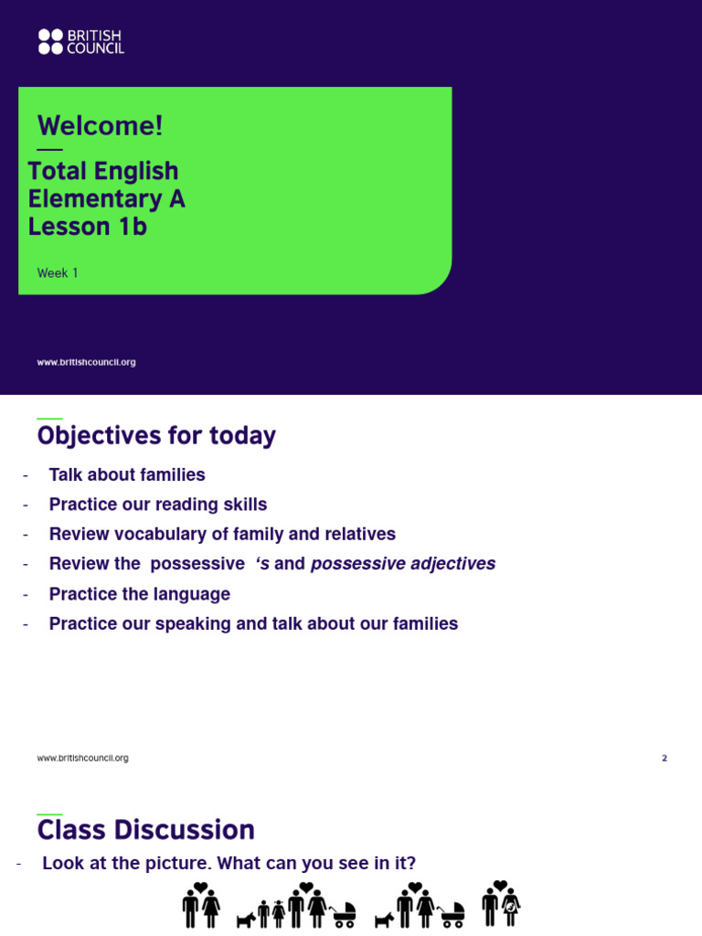 Elementary Lesson 1b - A Family in Kenya (Part 1) | PDF