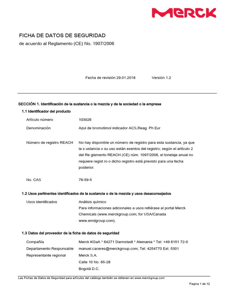 Azul de Bromotimol # 503 | PDF